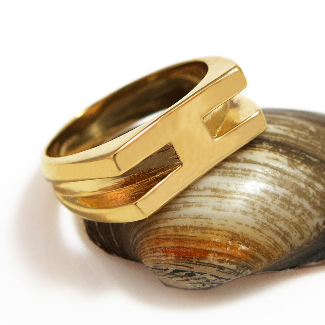 Initial Ring Letter Ring Alphabet Ring Signet Letter Ring | Etsy