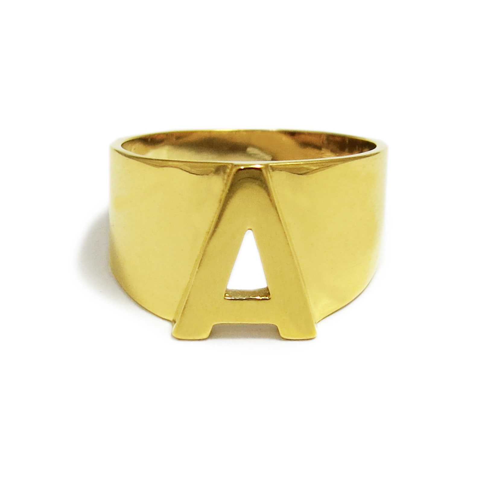 Initial Ring A Ring Letter Gift Jewelry Name Ring Monogram | Etsy