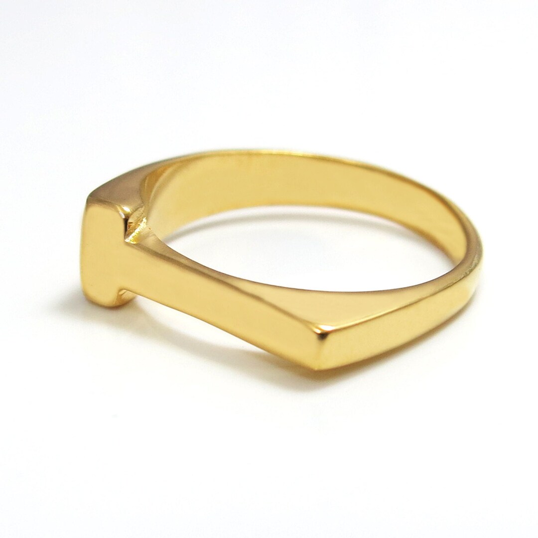 Letter Ring, 14K Gold Initial Ring, Alphabet Ring, Initial Jewelry ...