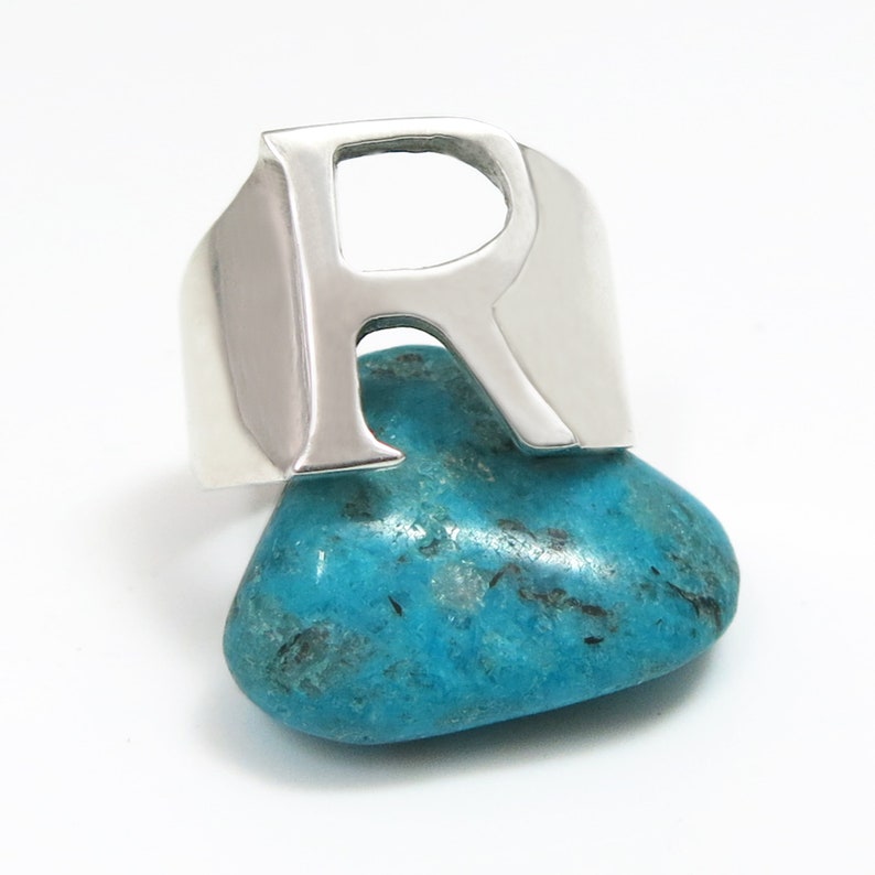 Gold Initial Ring Custom Initial Ring Initial Jewelry | Etsy