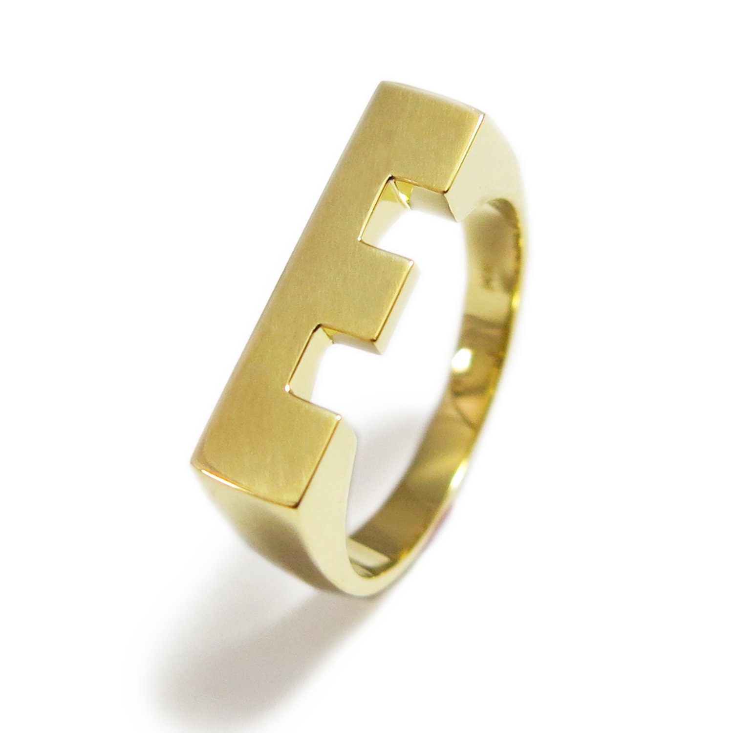 Initial Ring Rose Gold, E Ring, Initial Ring Women, Custom Initial Ring ...