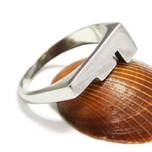 F Ring, Personalized Initial Ring, Custom Initial Ring, Letter Ring ...