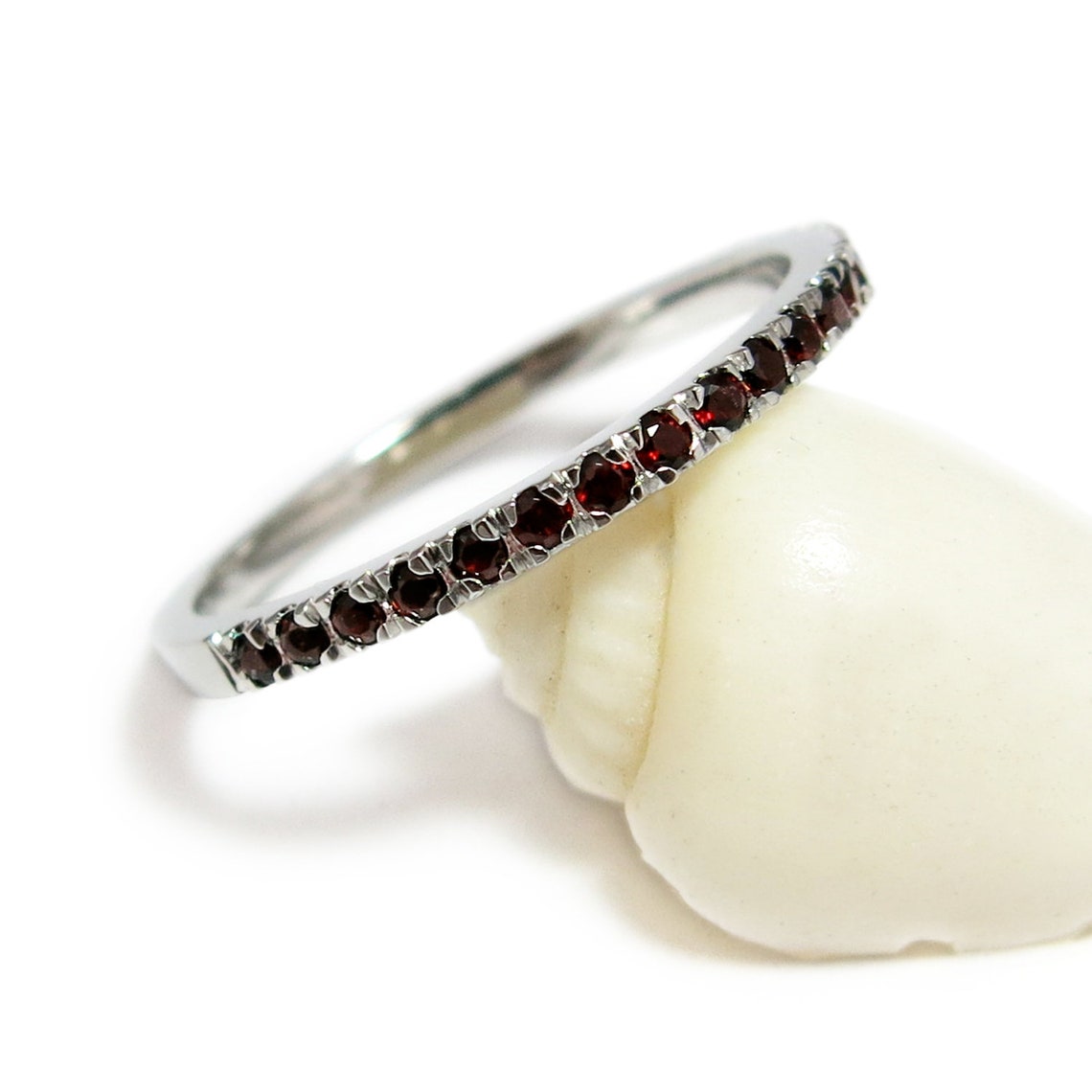 Birthstone Stack Ring Anniversary Band Stackable Wedding - Etsy