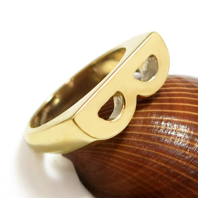 Initial Ring Letter Ring Alphabet Ring Initial B Ring Ring - Etsy