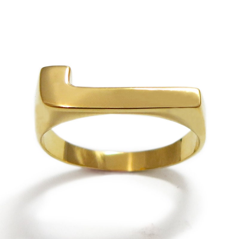 Personalized Letter Ring Personalized Gold Ring Name Ring | Etsy