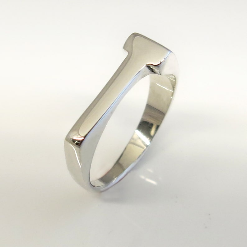 Initial Rings, Chunky Initial Rings, Stacking Initial Rings, Silver ...