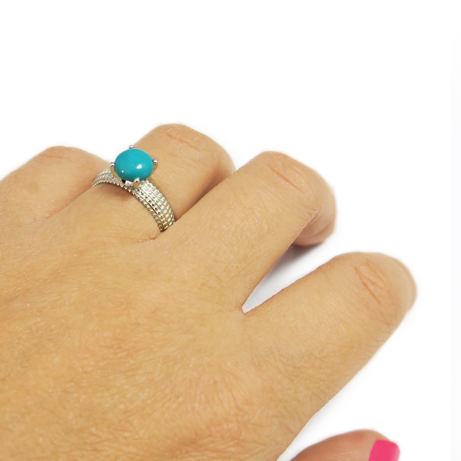 Silver Turquoise Ring Turquoise Ring for Women Boho - Etsy Israel