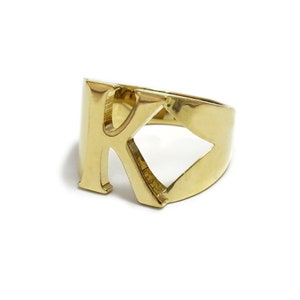 Initial Ring, Name Ring, Big Ring, Monogram Ring, Custom Initial Ring ...