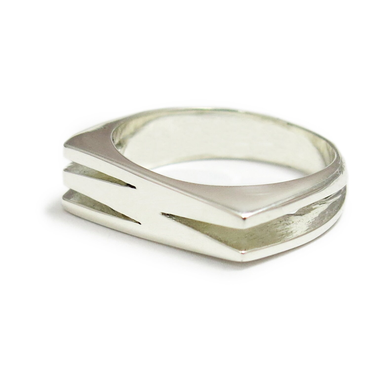 Personalize Letter Ring W Ring Initial Ring Woman Signet - Etsy