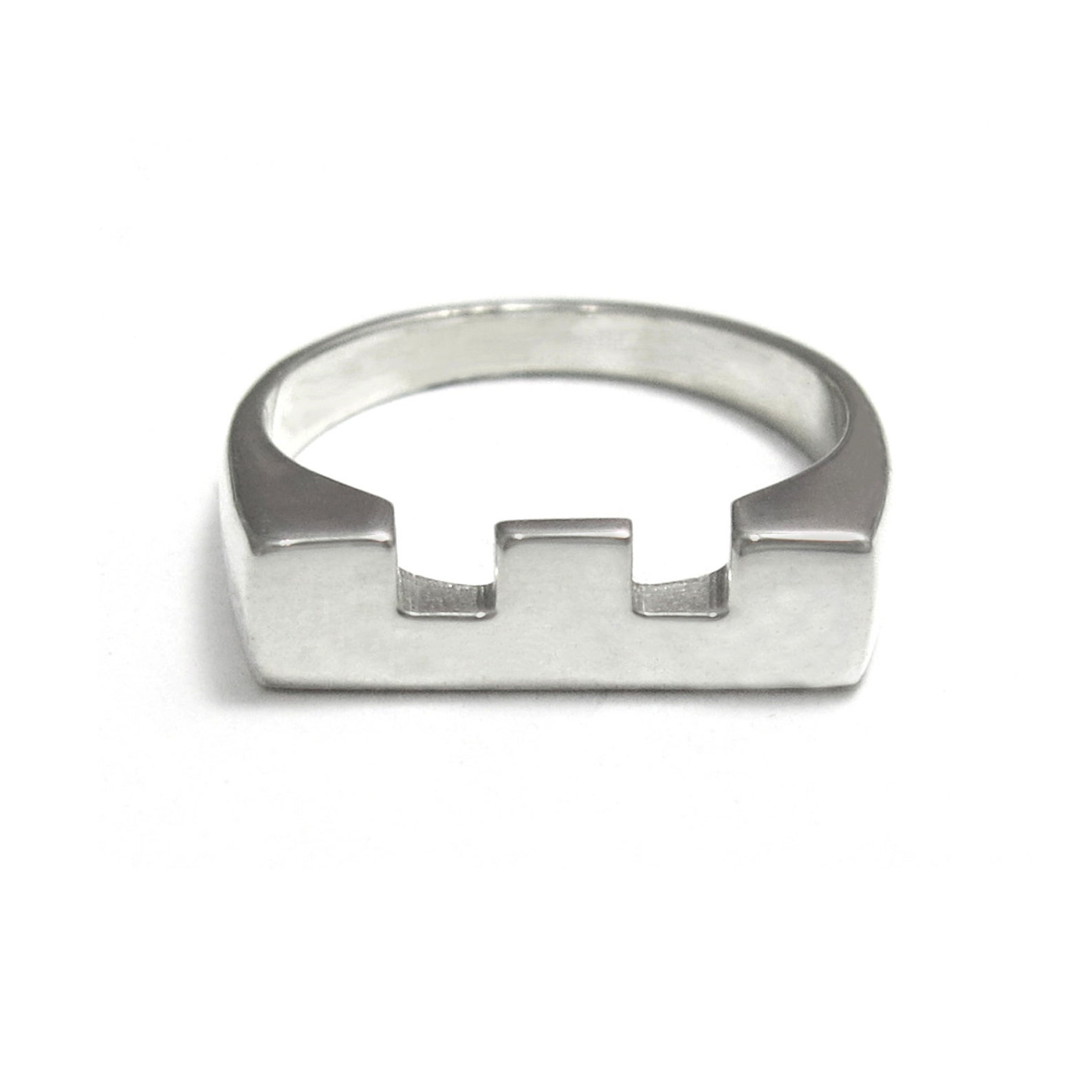 Initial Ring Ring for Women E Ring Silver Initial Ring - Etsy