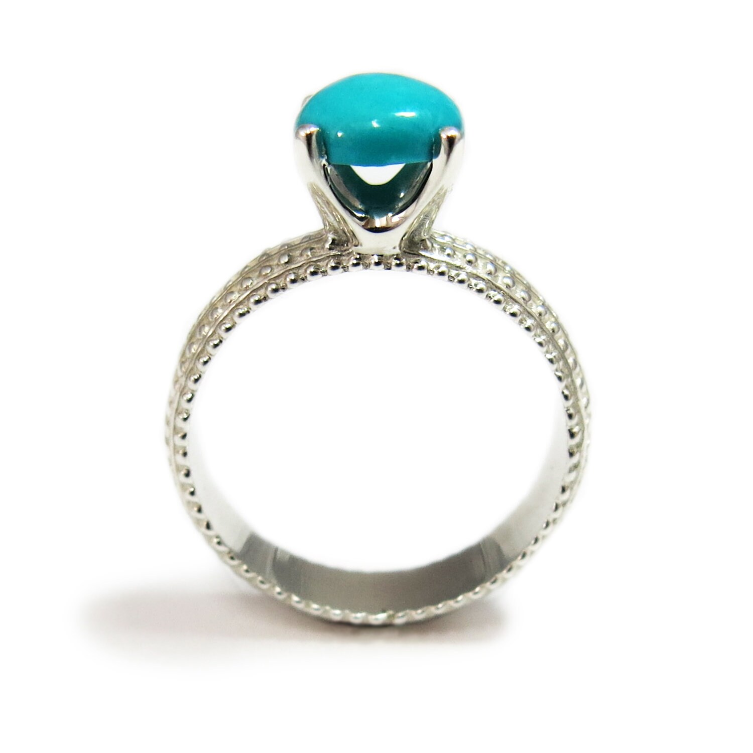 Silver Turquoise Ring Turquoise Ring for Women Boho - Etsy Israel