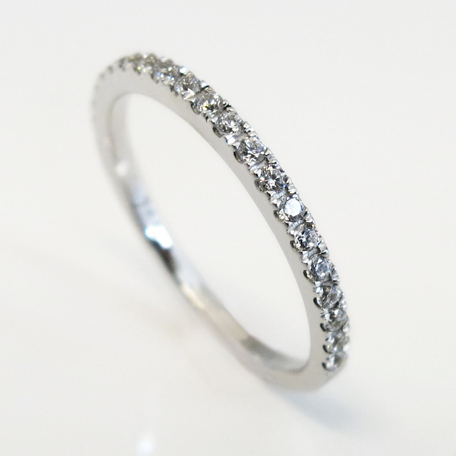 Stackable Wedding Ring Diamond Anniversary Ring Gold | Etsy