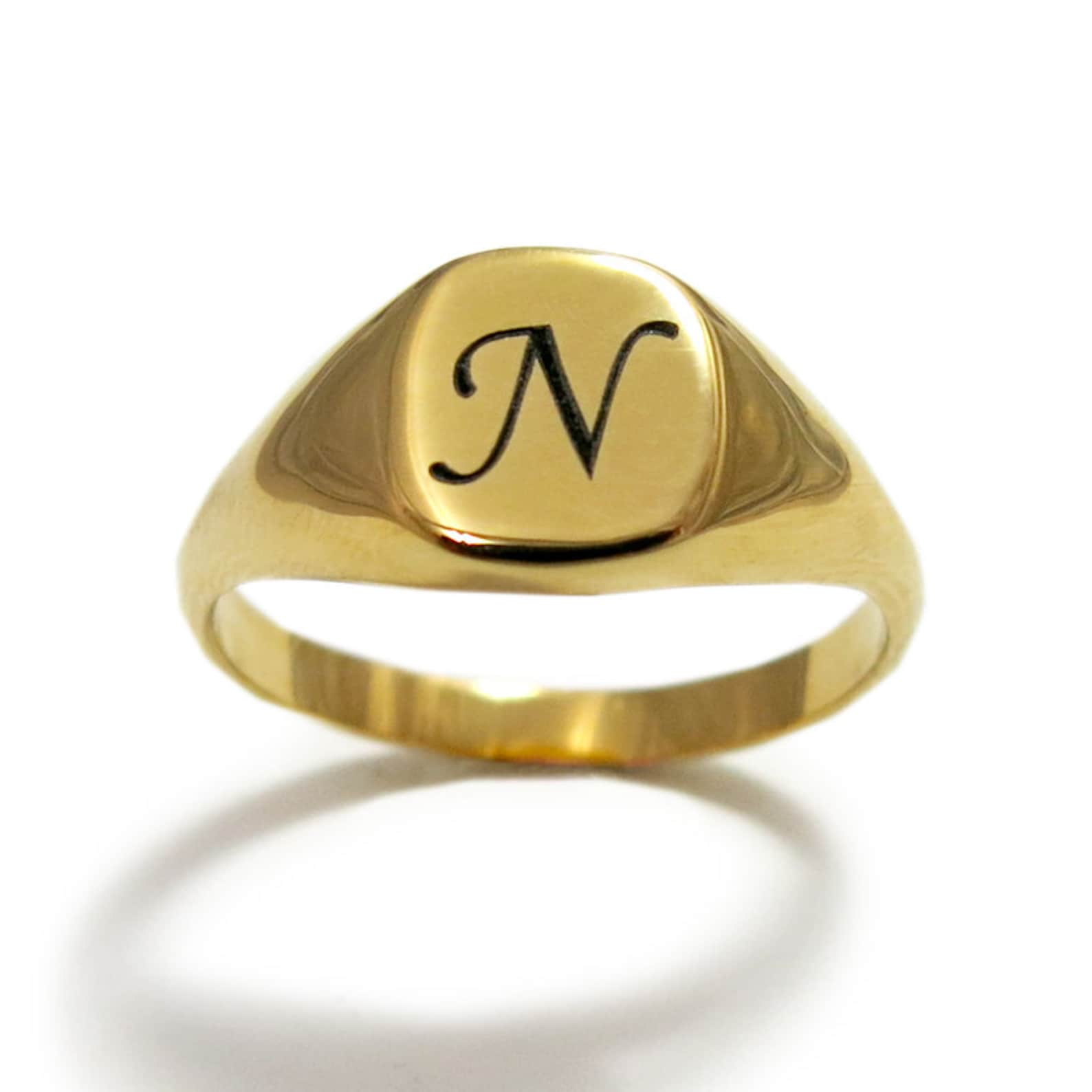 Personalized Initial Ring Personalized Name Ring Gold | Etsy