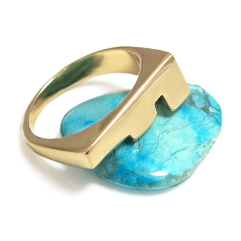 Initial Ring Gold Letter Ring F Ring Initial Jewelry | Etsy