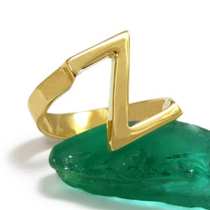 Gold Initial Ring, Gold Letter Ring, Z Ring, Custom Initial Ring ...