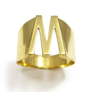 Initial Ring, Letter M Ring, Personalized Ring, Initial Jewelry, Name ...