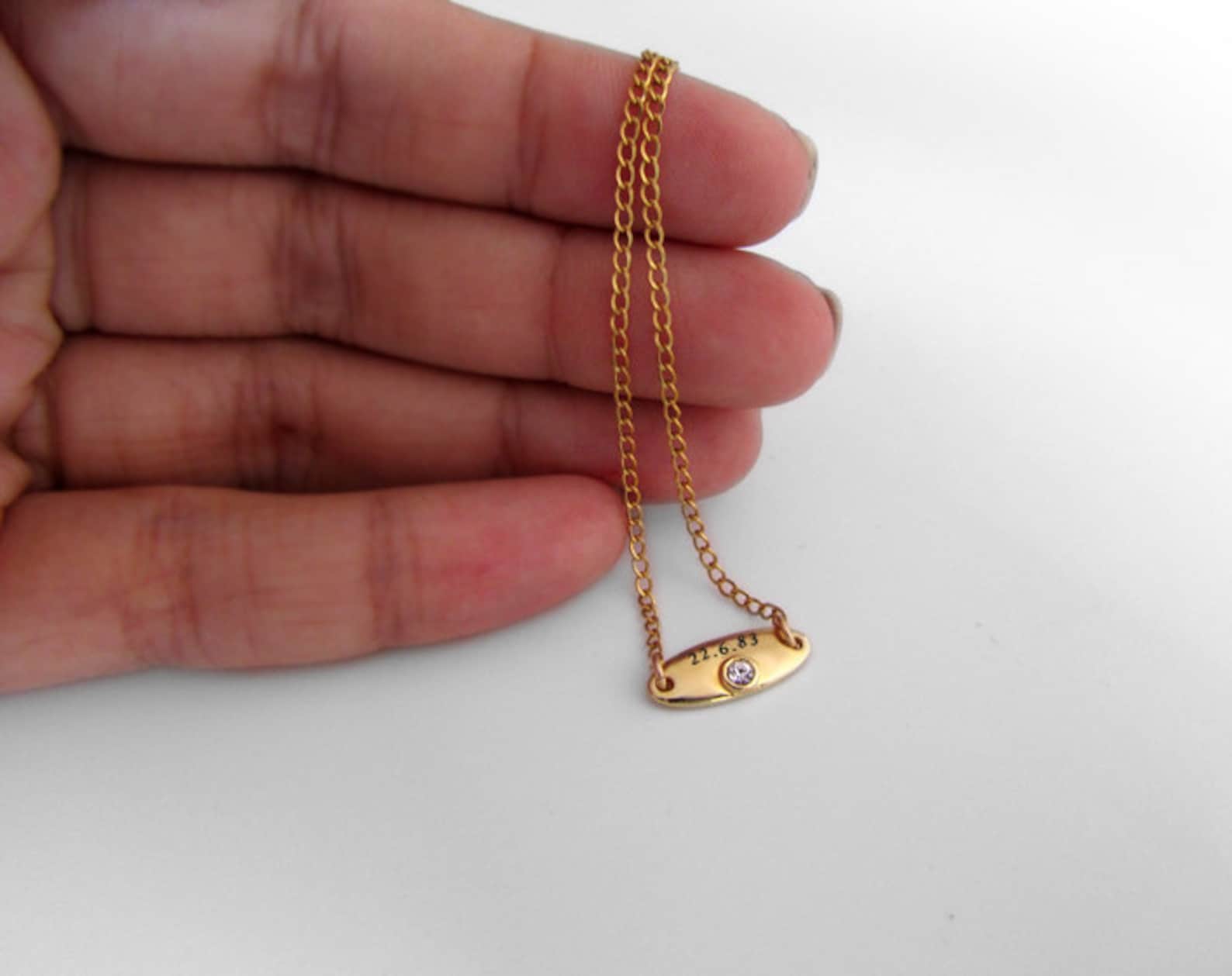 Personalized Necklace Women Engraved Necklace Personalized | Etsy