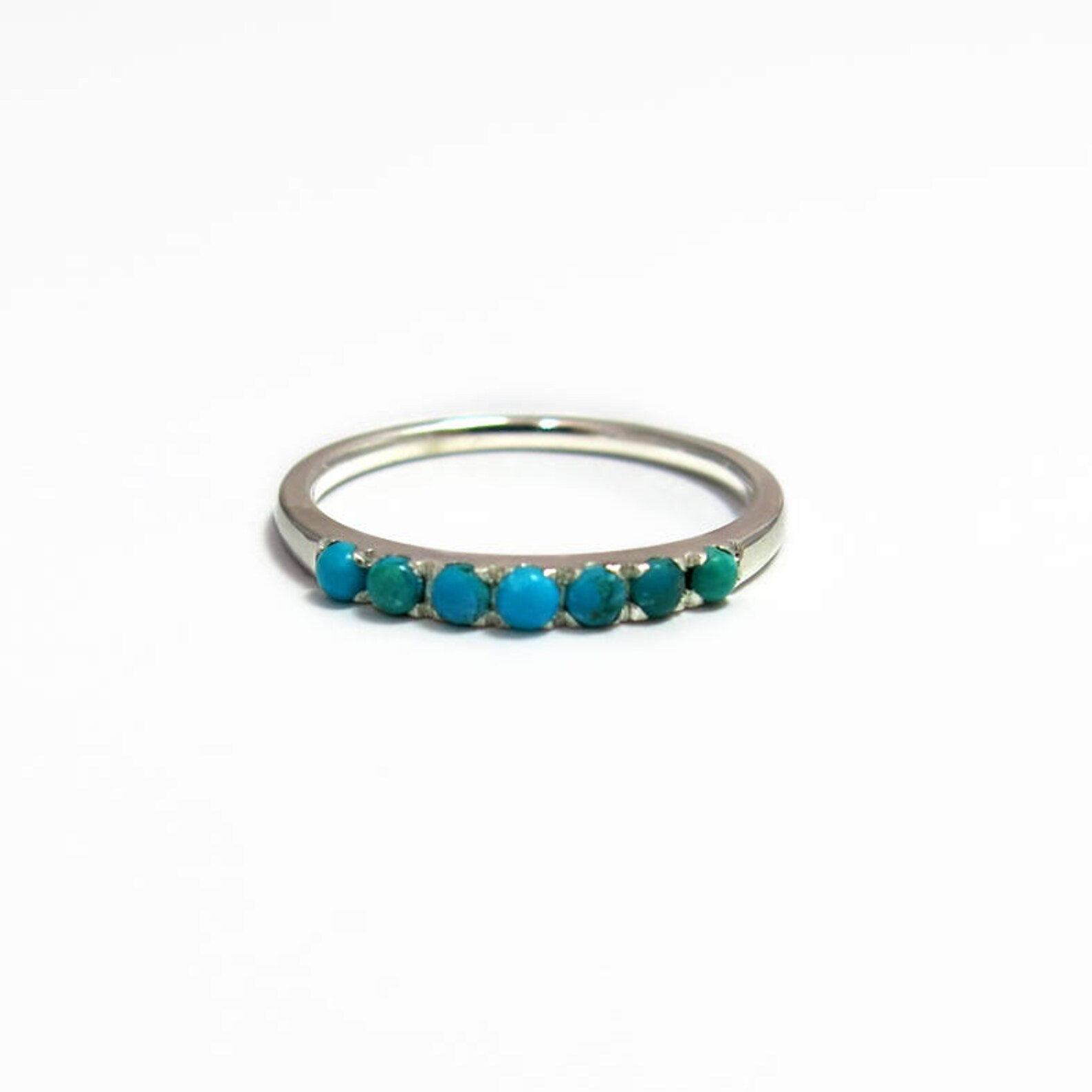 Turquoise Ring December Birth Ring Eternity Turquoise Ring | Etsy