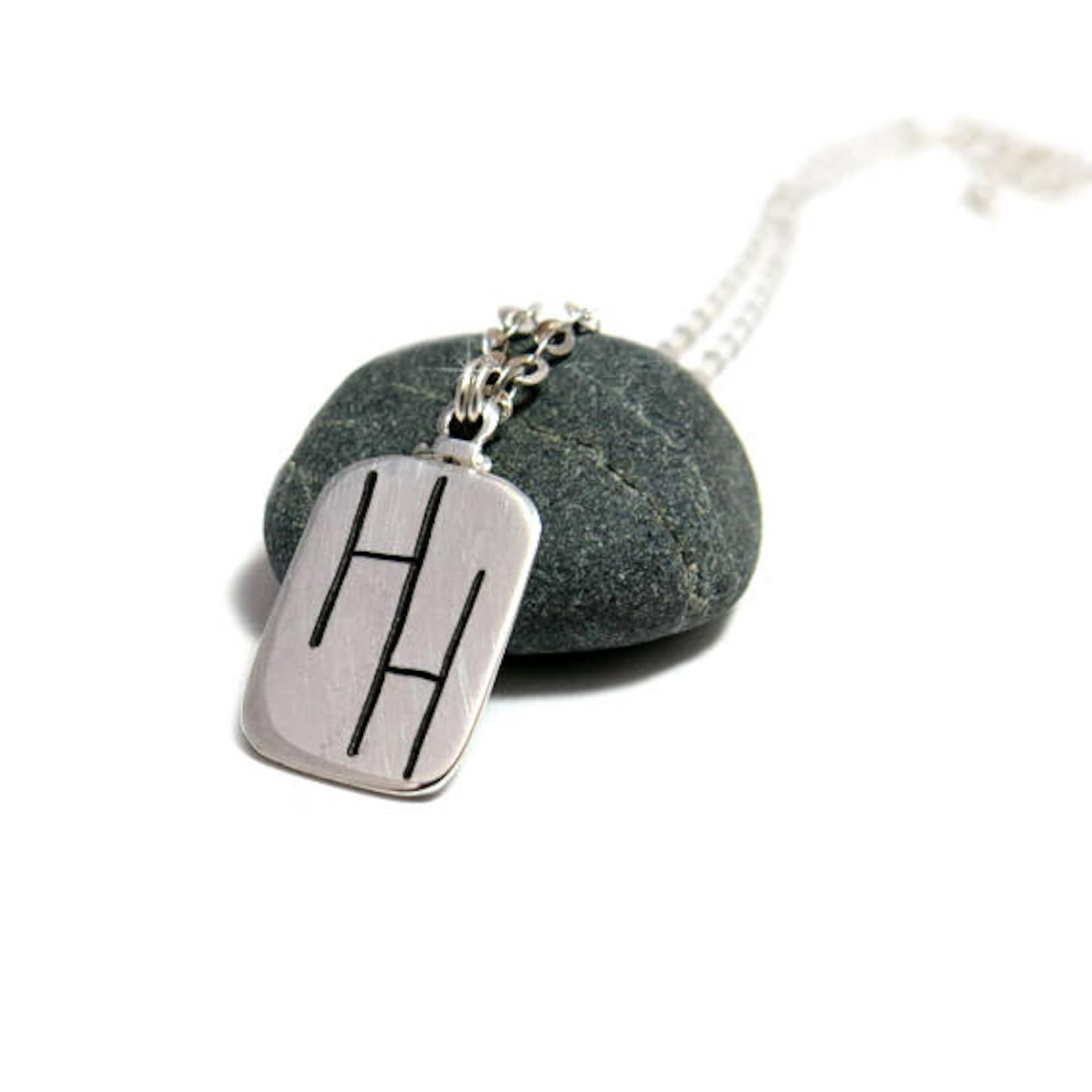 Personalized Necklace for Men Silver Tag Necklace Gift for - Etsy