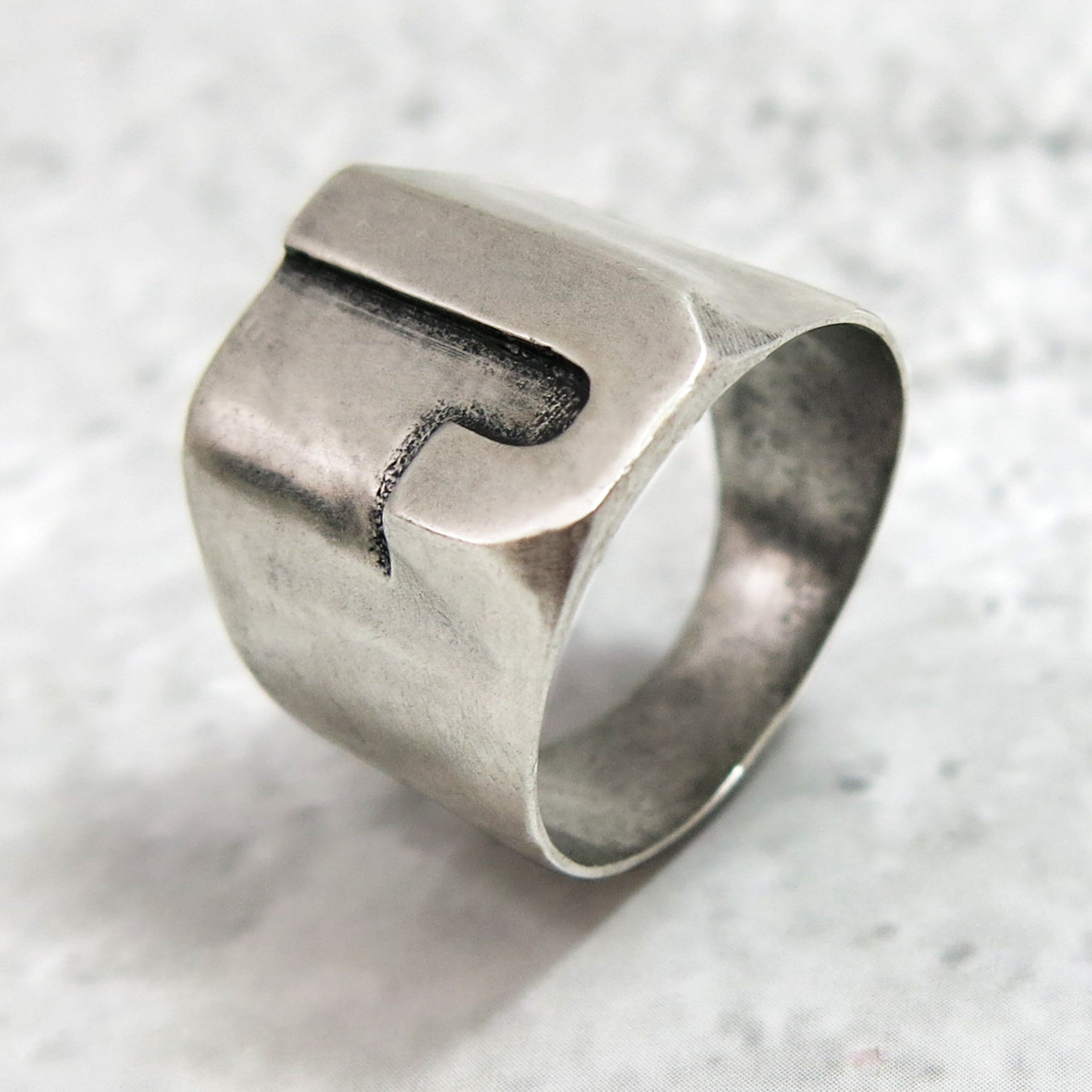 Initial Ring, Letter Ring, Chunky Initial Ring, C Ring, Man Initial ...