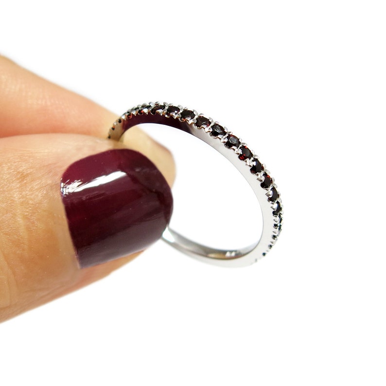 Birthstone Stack Ring Anniversary Band Stackable Wedding - Etsy