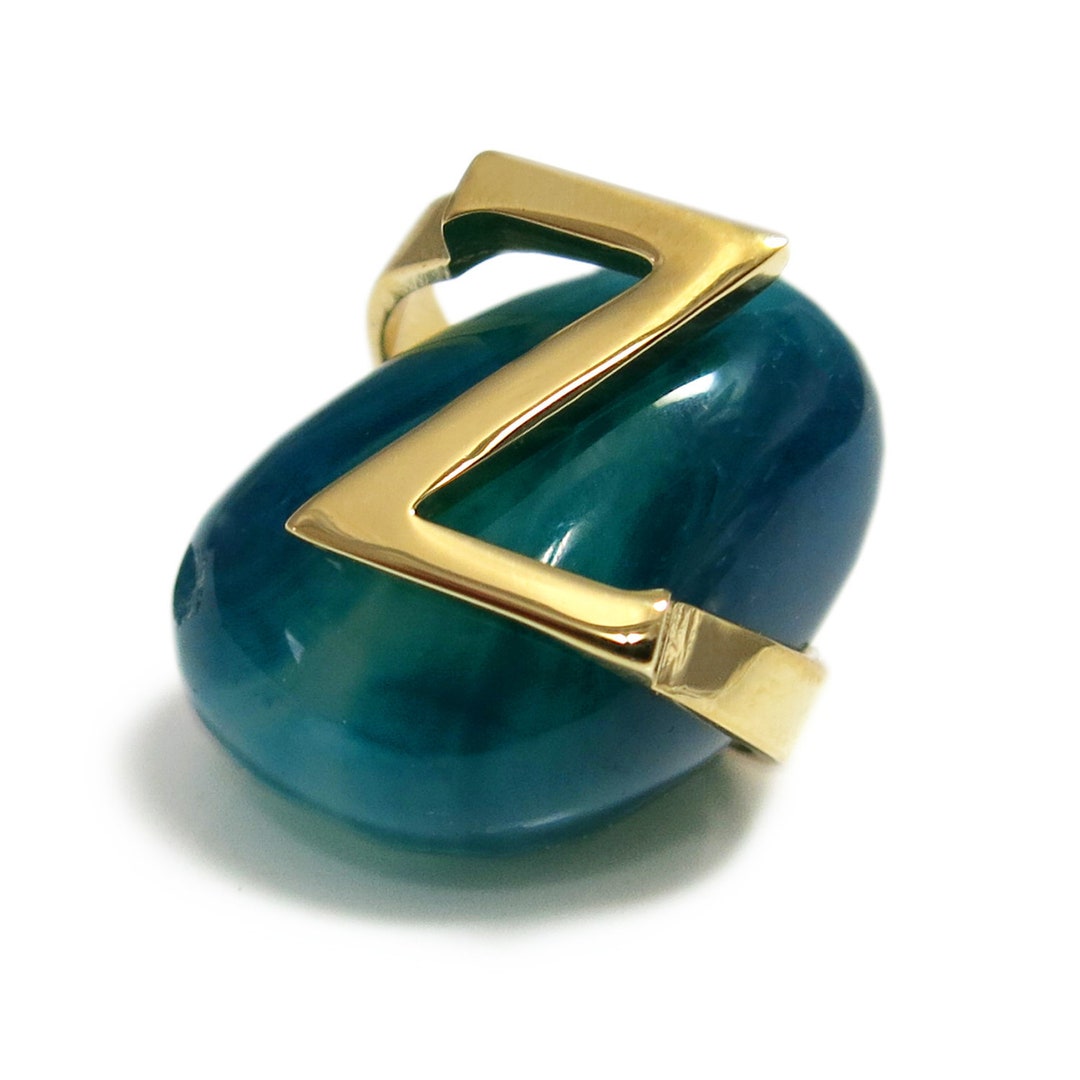 Gold Initial Ring, Gold Letter Ring, Z Ring, Custom Initial Ring ...