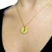 Engraved Initial Necklace, Custom Gold Necklace, Monogram Initial ...