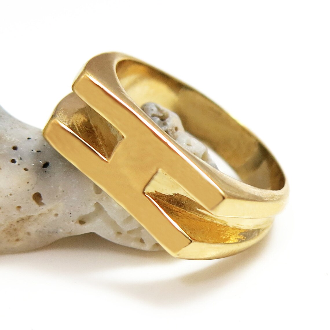 Initial Ring Letter Ring Alphabet Ring Signet Letter Ring | Etsy