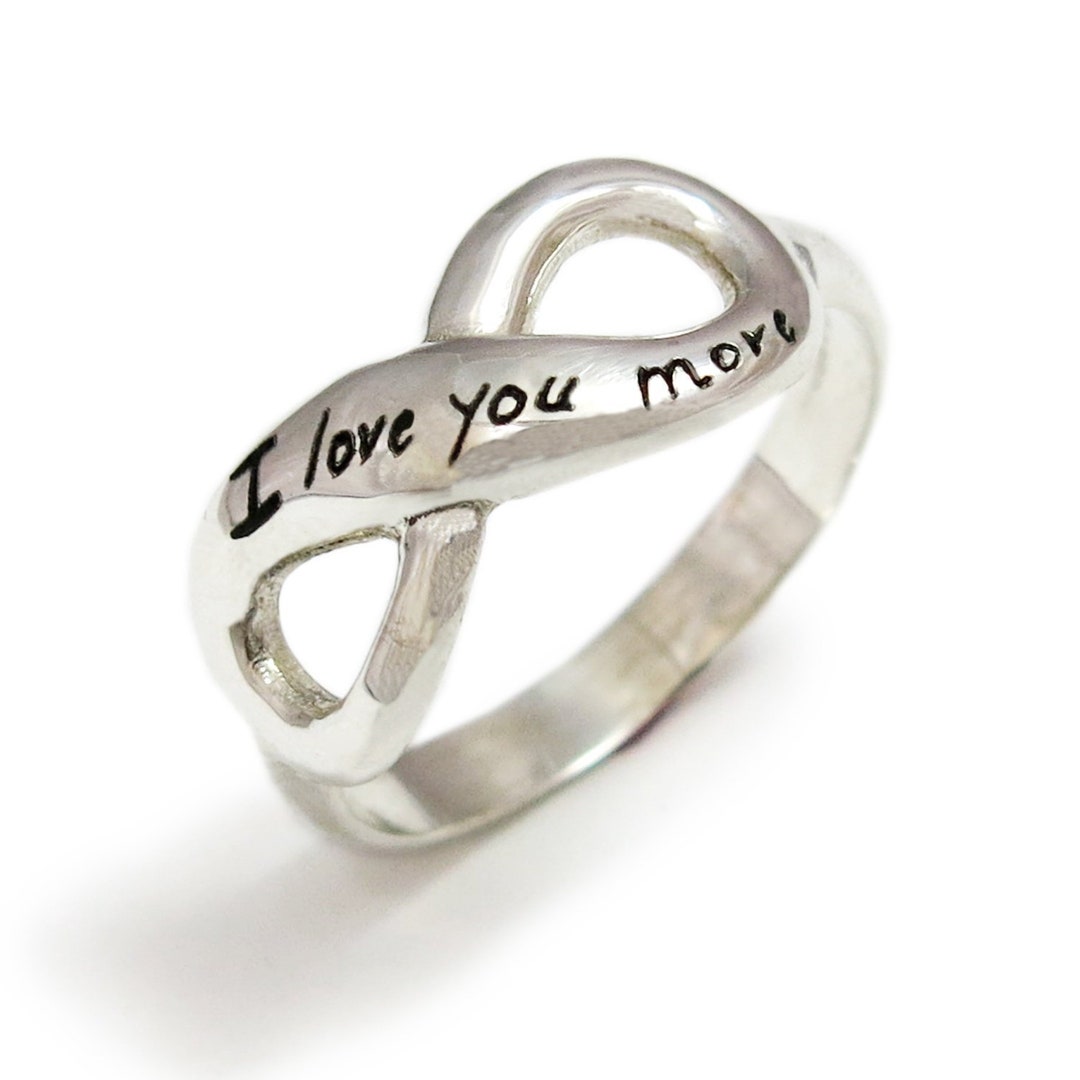 Infinity Ring, Personalized Ring, Name Ring, Knot Ring, Best Friend ...
