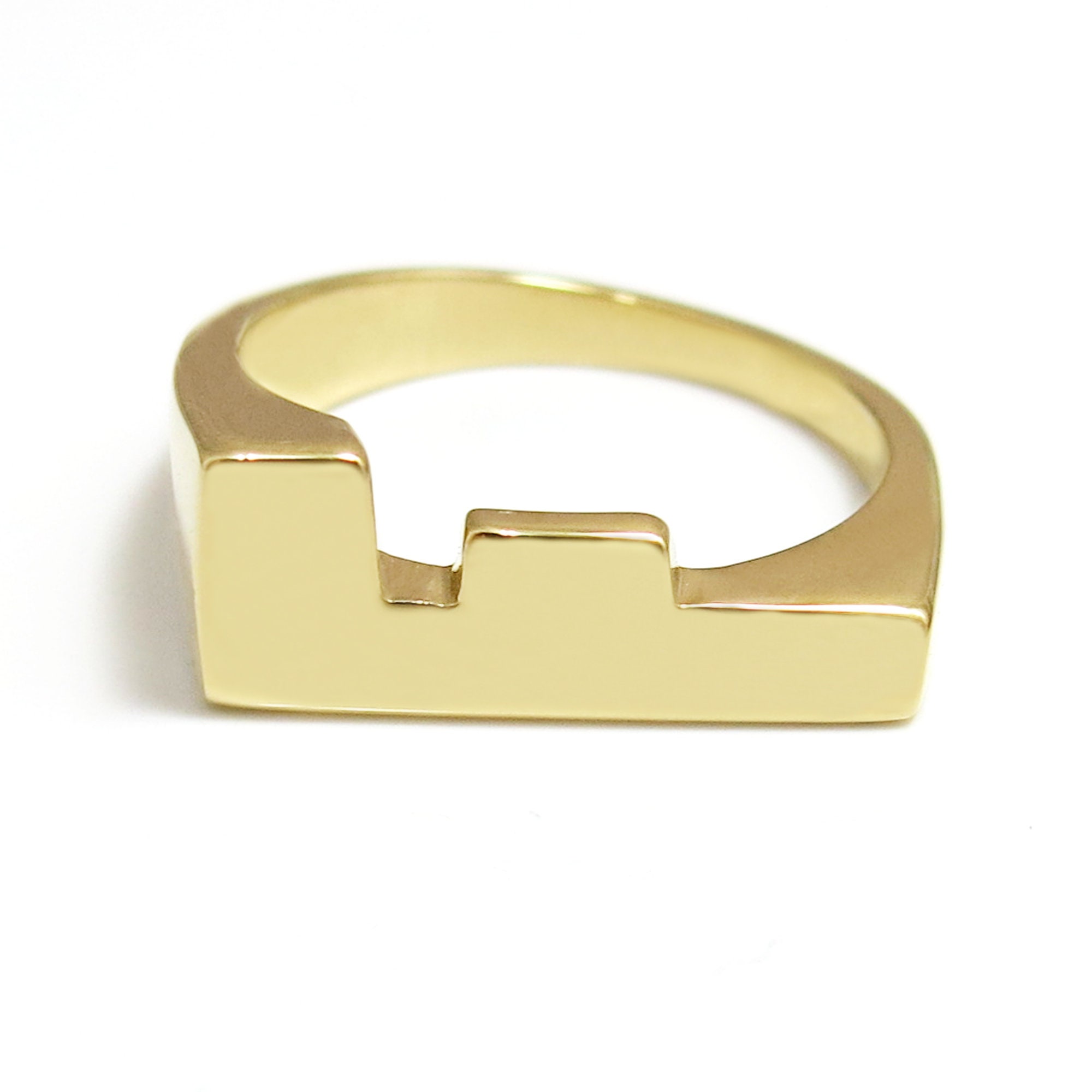 Initial Ring Gold Letter Ring F Ring Initial Jewelry - Etsy Israel