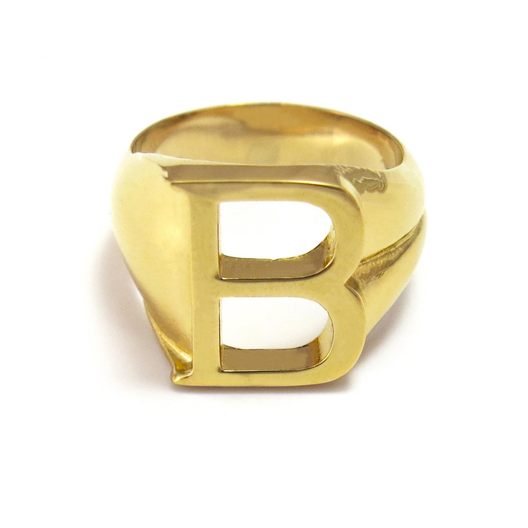 Initial Ring, Ring for Women, Initial Signet Ring, Custom Initial Ring ...