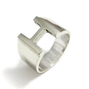 H Ring, Initial Ring, Silver Initial Jewelry, Custom Initial Ring ...