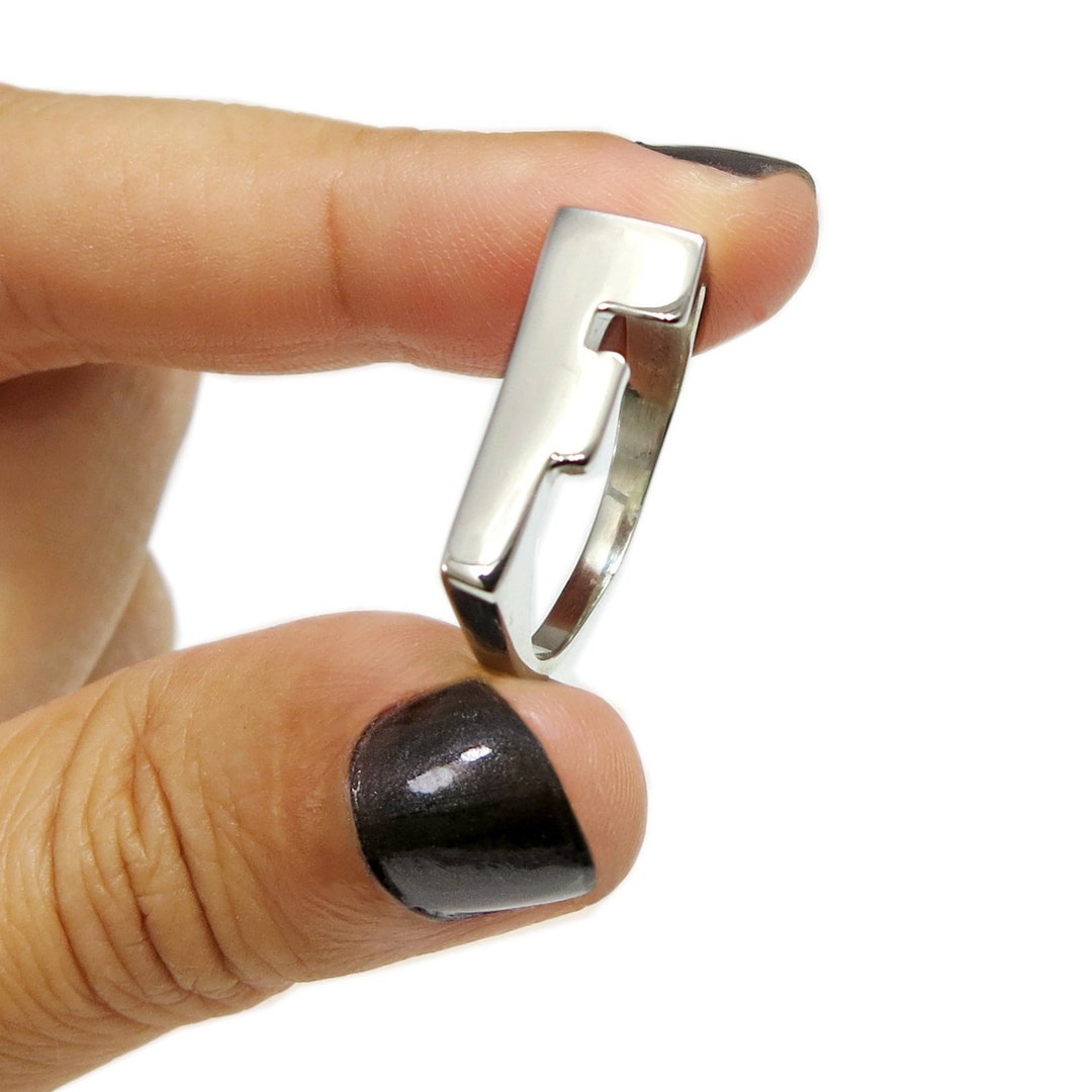 F Ring, Personalized Initial Ring, Custom Initial Ring, Letter Ring ...