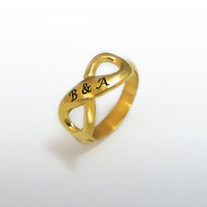 Infinity Ring, Personalized Ring, Name Ring, Knot Ring, Best Friend ...