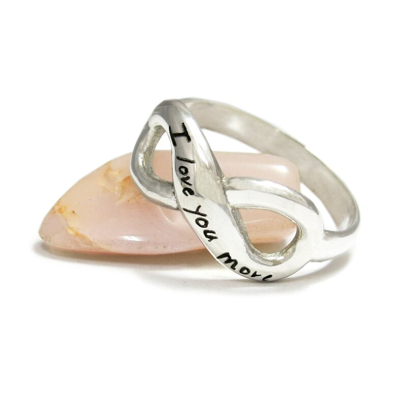 Infinity Ring Personalized Ring Name Ring Knot Ring Best - Etsy