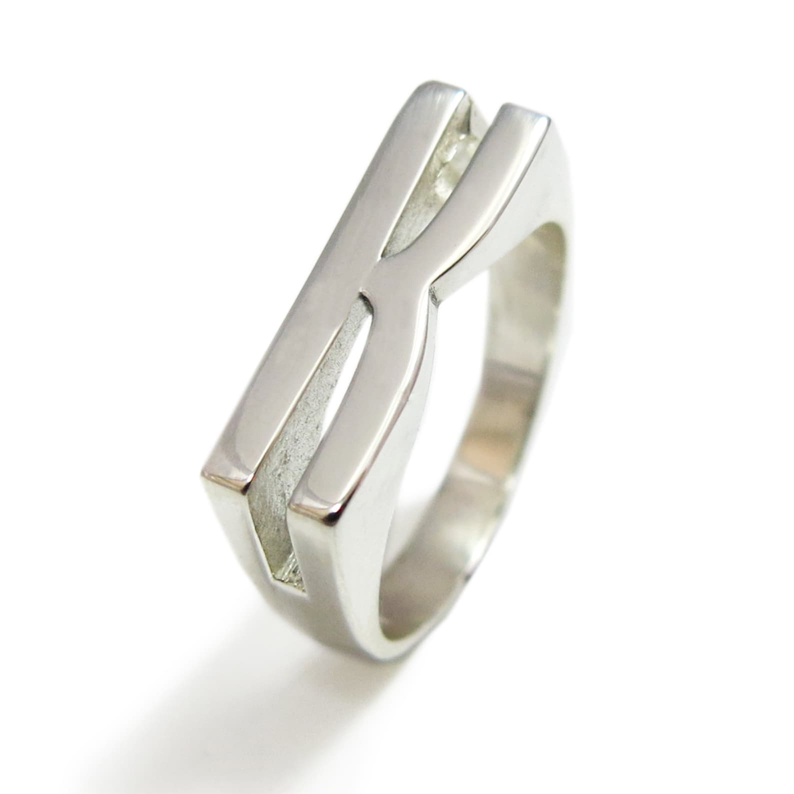 Personalized Silver Ring Custom Silver Ring Silver Initial - Etsy