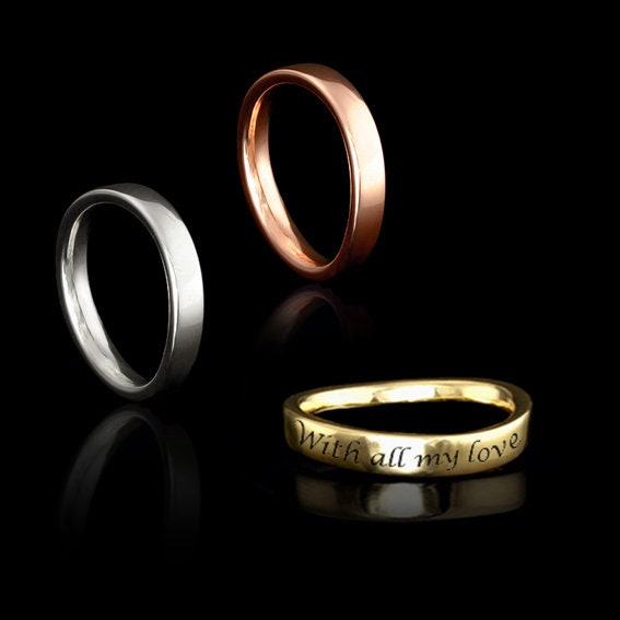 Personalized Wedding Ring Gold Wedding Ring Custom wedding | Etsy