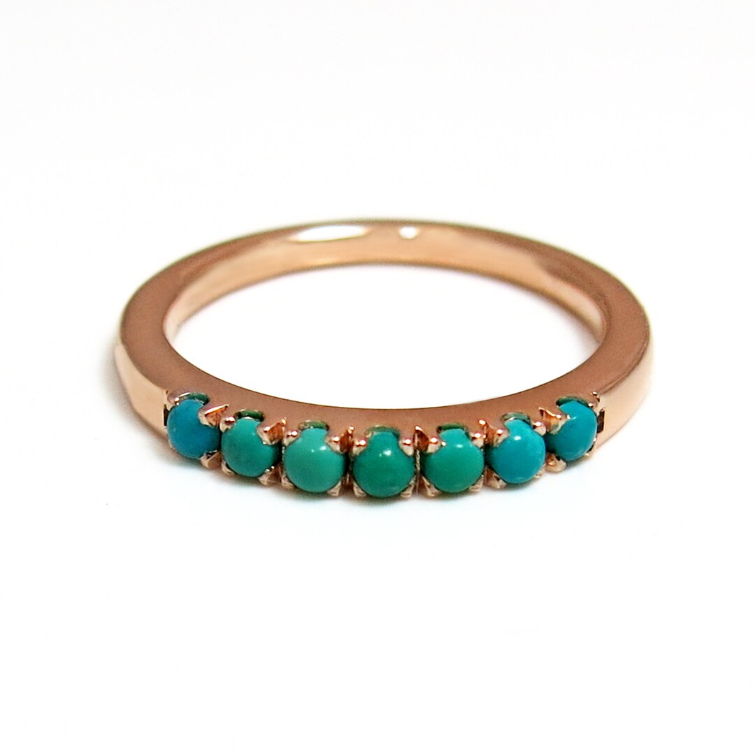 Turquoise Ring, Turquoise Stack Ring, Boho Turquoise Ring, Turquoise Band, Turquoise Jewelry ...