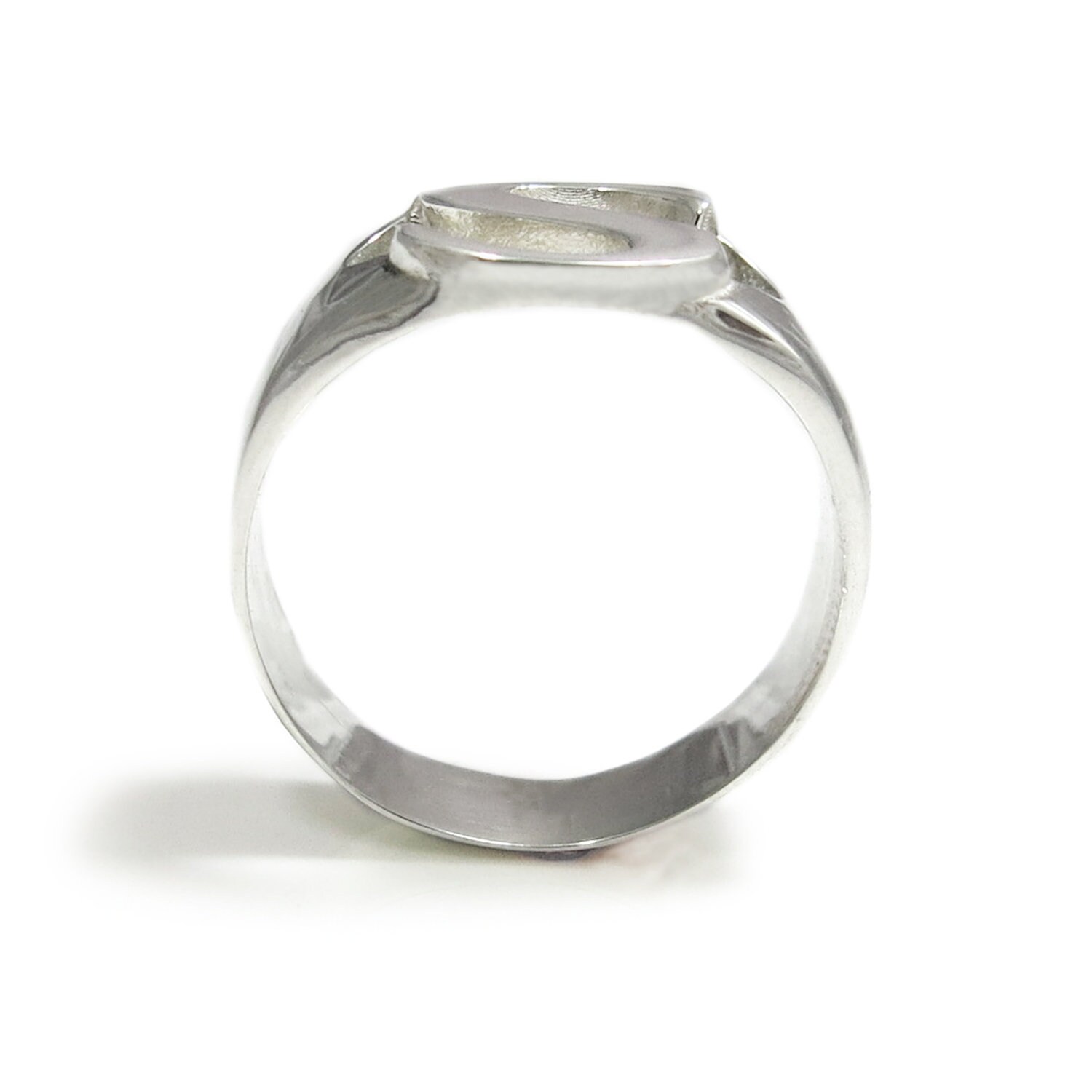 Silver Initial Ring Letter Ring Initial Ring Initial Signet | Etsy