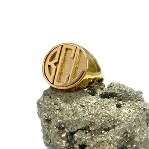 Monogram Ring, Personalize Letter, Letter Gift Jewelry, Groomsmen Gift ...