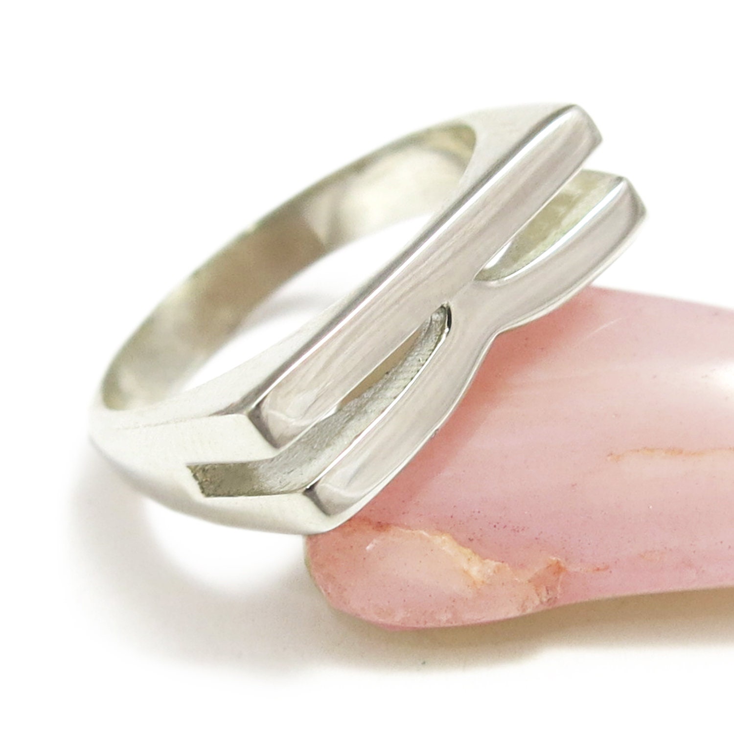 Personalized Silver Ring Custom Silver Ring Silver Initial | Etsy