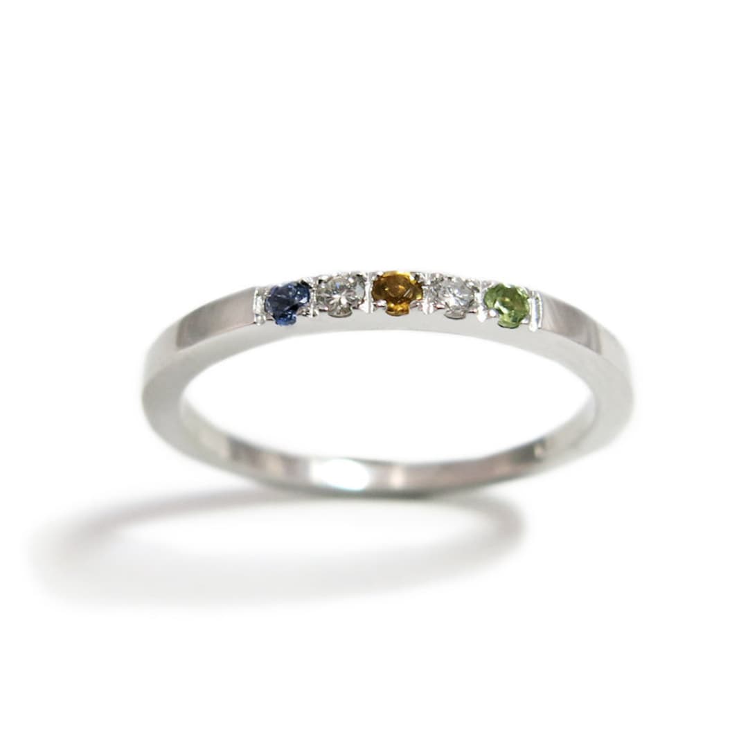 Birthstone Wedding Ring, Gemstone Wedding Ring, Wedding Ring for Women ...