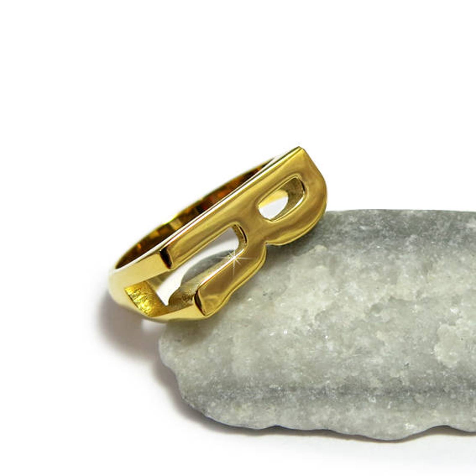 R Ring, Personalized Initial Jewelry, Initial Ring, Name Ring ...