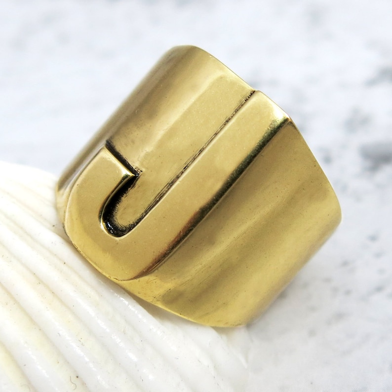 Initial Ring Letter Ring Initial Ring Men Alphabet Ring - Etsy