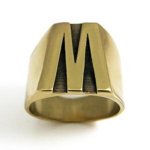 Initial Ring, Chunky Ring, Letter Ring, Alphabet Ring, Personalized ...