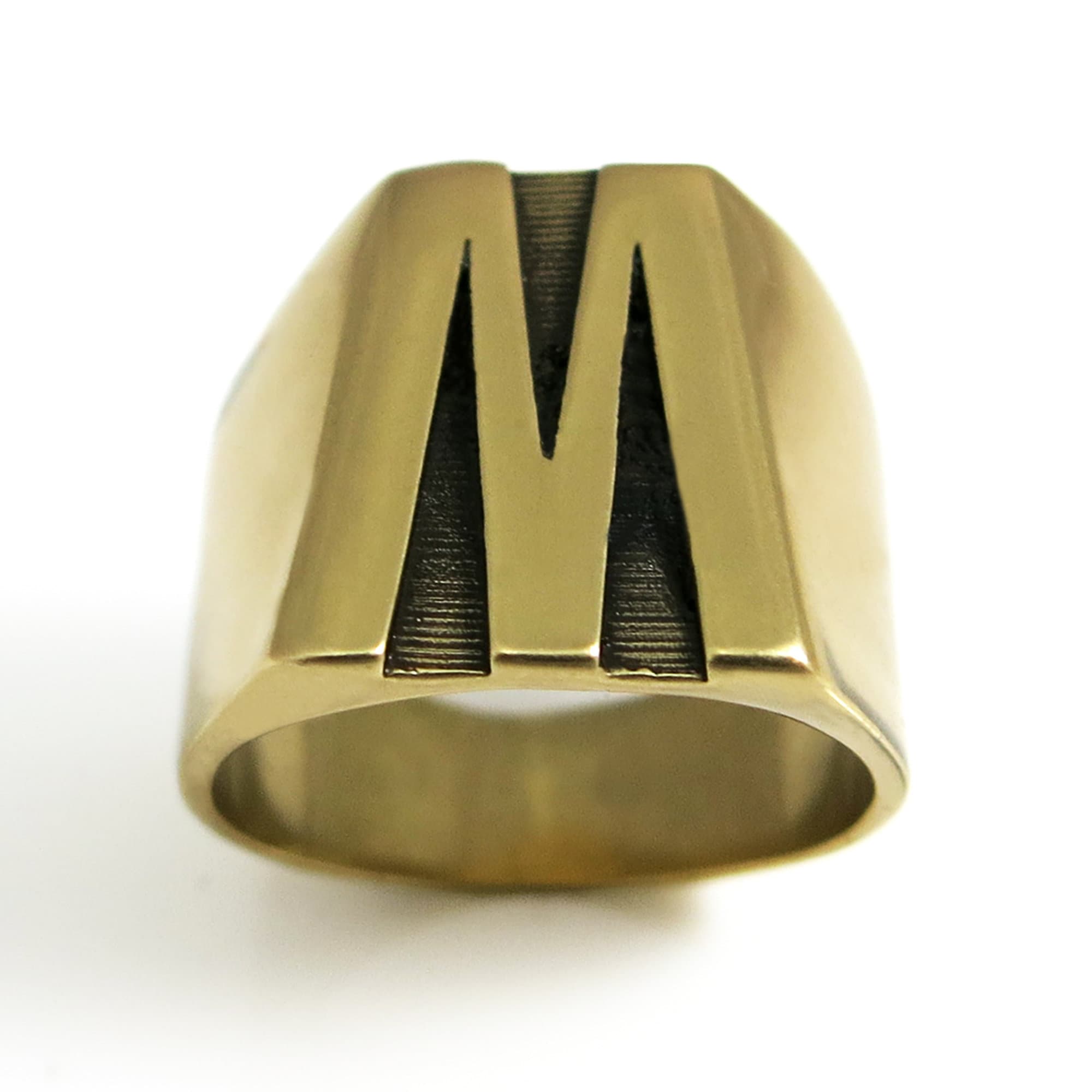 Initial Ring Chunky Ring Letter Ring Alphabet Ring | Etsy