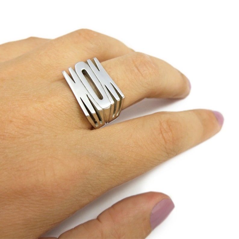 Mom Ring Personalized Ring Mother Ring Personalized Mom - Etsy Israel