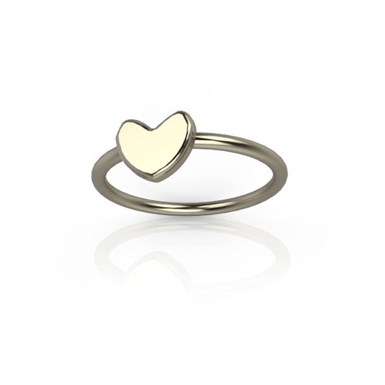 Best Friend Gift, Love Ring, Heart Ring, Heart Band, Personalized Heart ...