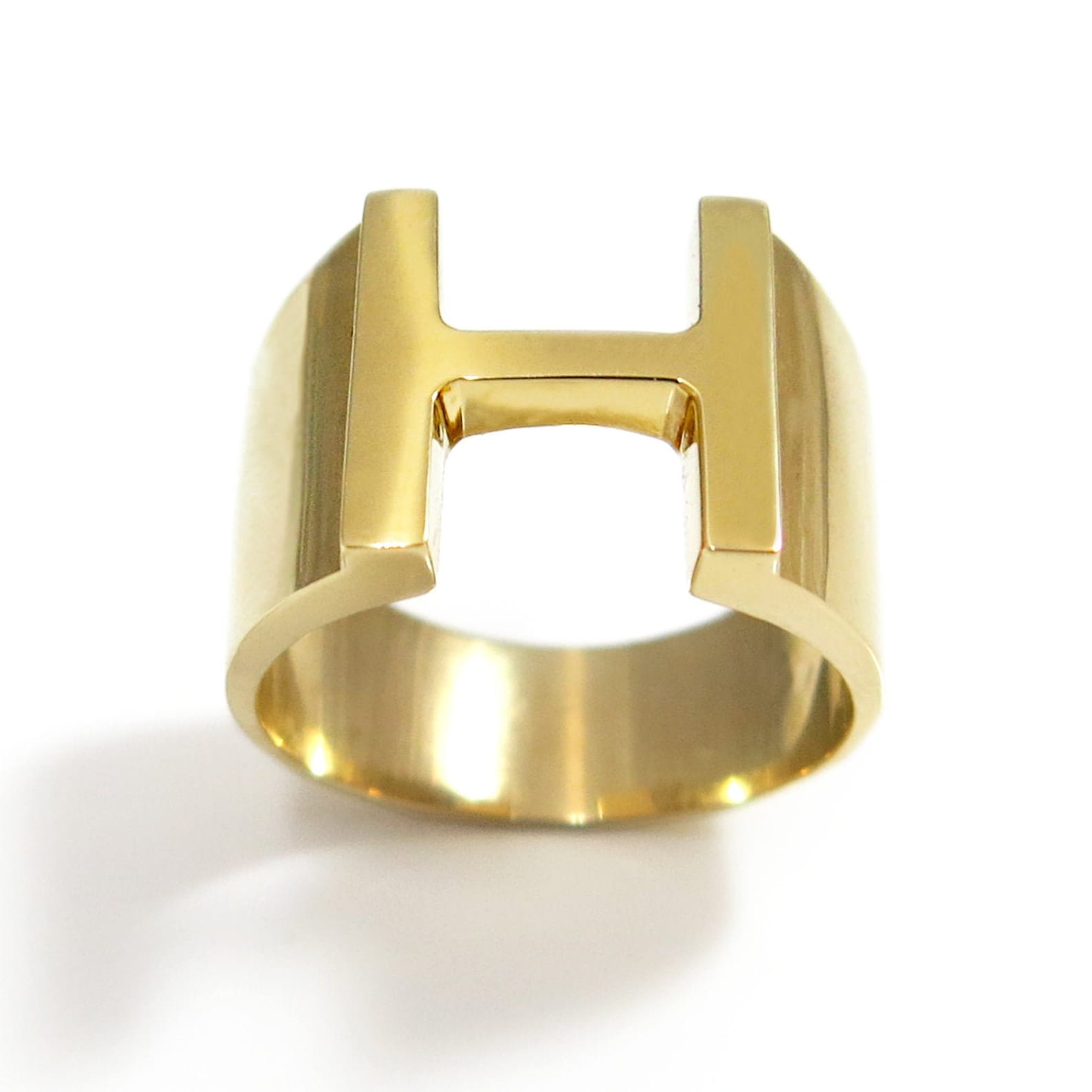 Custom Initial Ring H Ring Initial Ring Initial Jewelry - Etsy