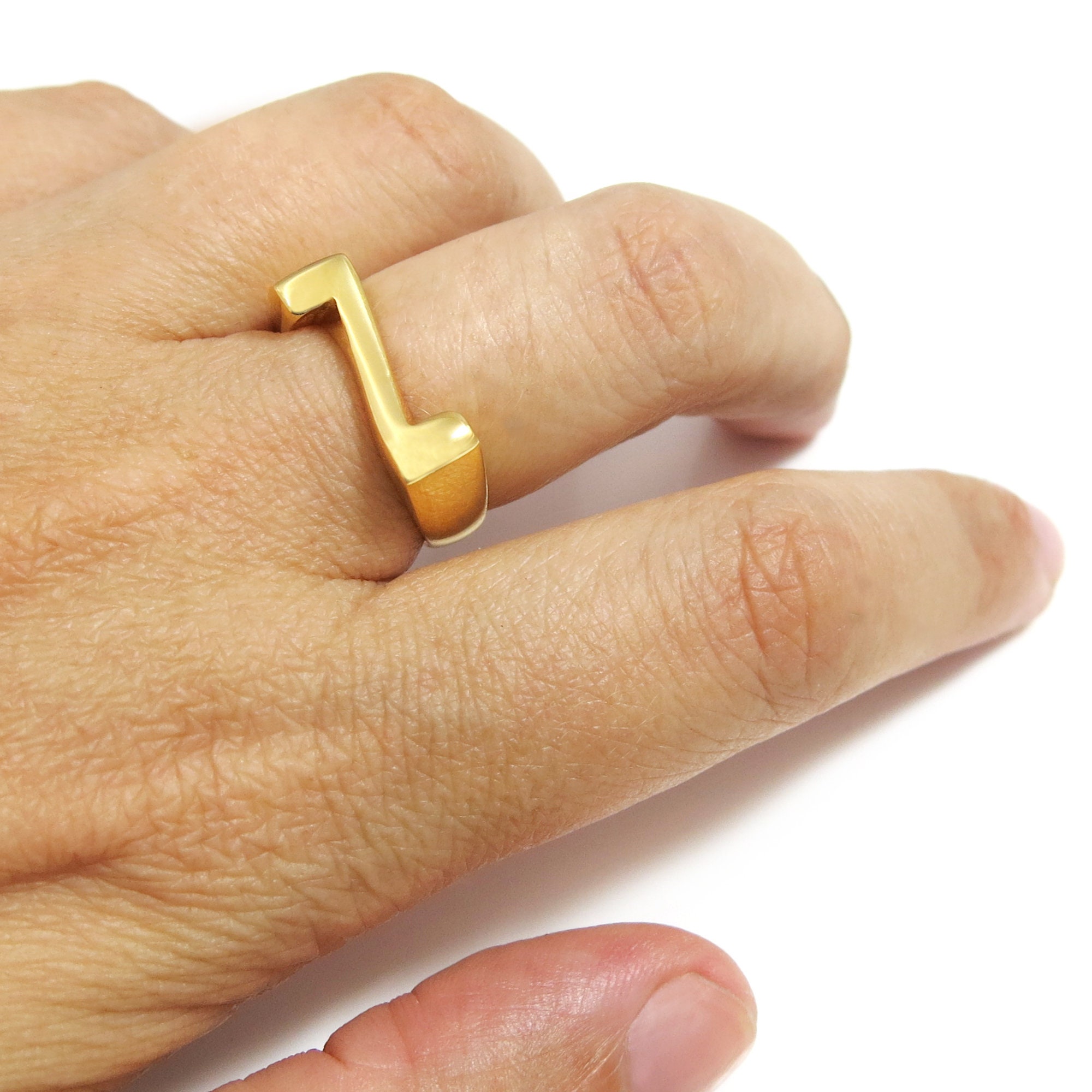 Initial Ring Personalized Ring Initial Jewelry Rose Gold | Etsy